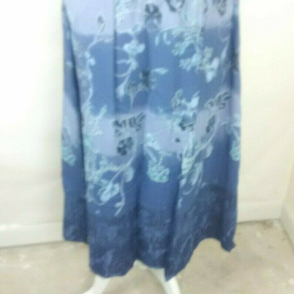 Delores Bell | Skirts | Delores Bell Midcalf Aline Blue Pullon Side ...